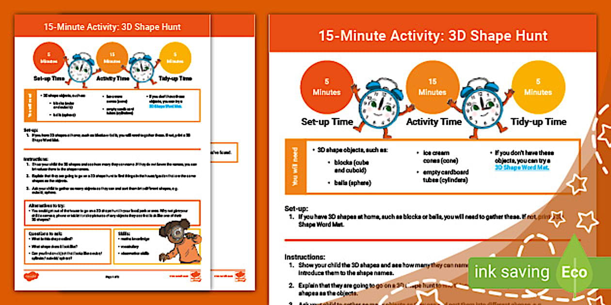 👉 15-Minute Activity: 3D Shape Hunt (teacher made)