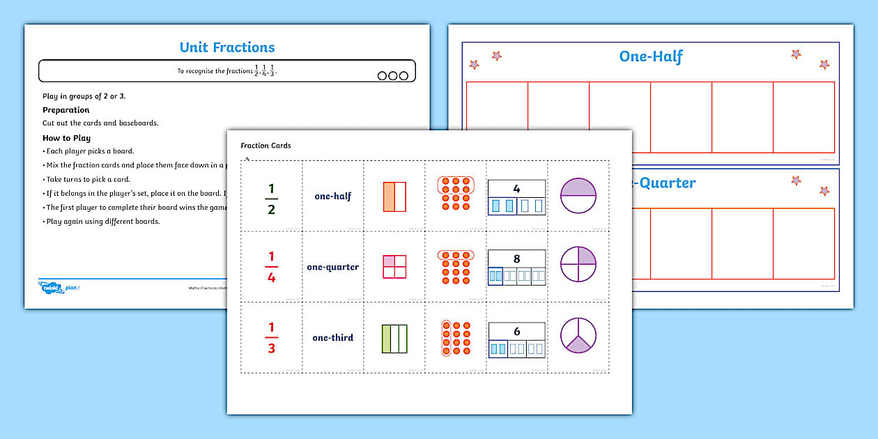 👉 Year 2 Unit Fractions Home Learning Activity - Twinkl