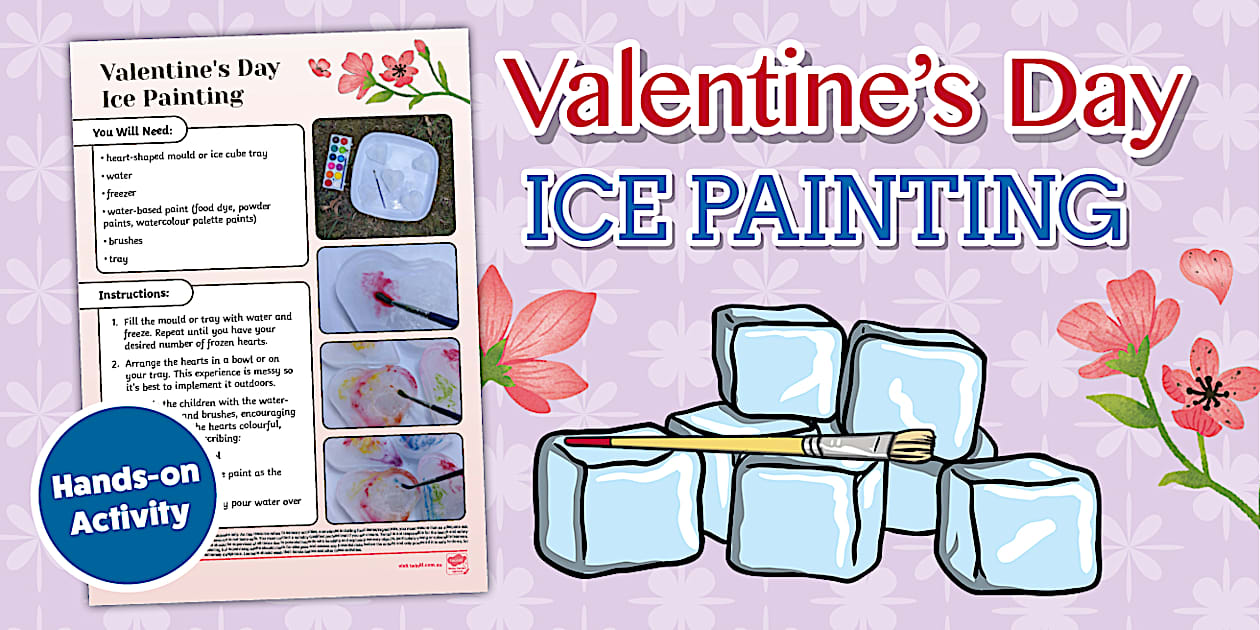 Valentine's Day Ice Painting