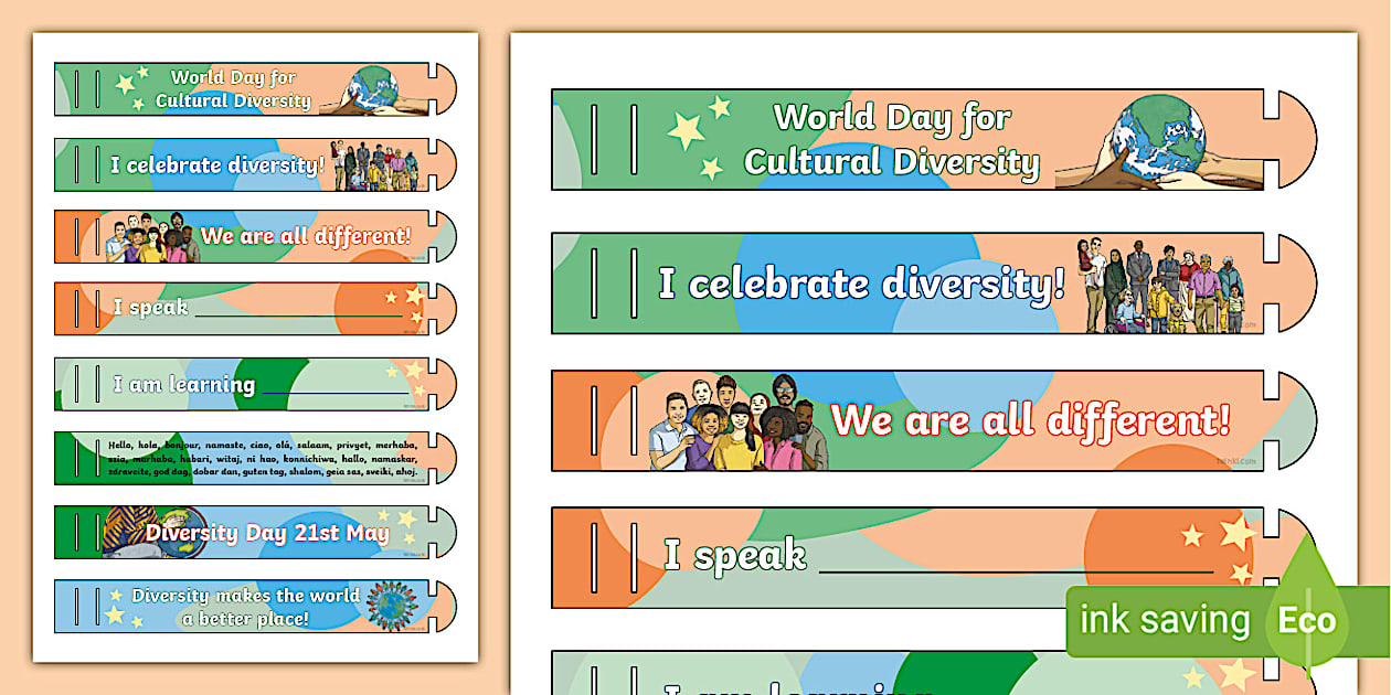 👉 Diversity Day Wristbands - KS2 - Twinkl