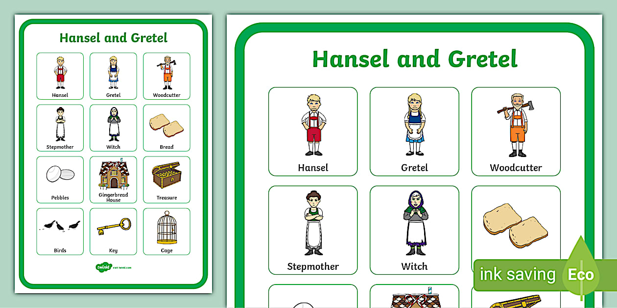 Precursive Hansel and Gretel Vocabulary Poster - Twinkl