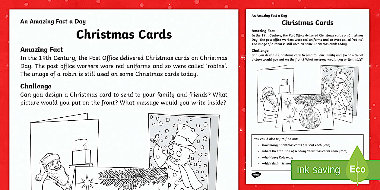 Editable Christmas Cards Worksheet (teacher made) - Twinkl