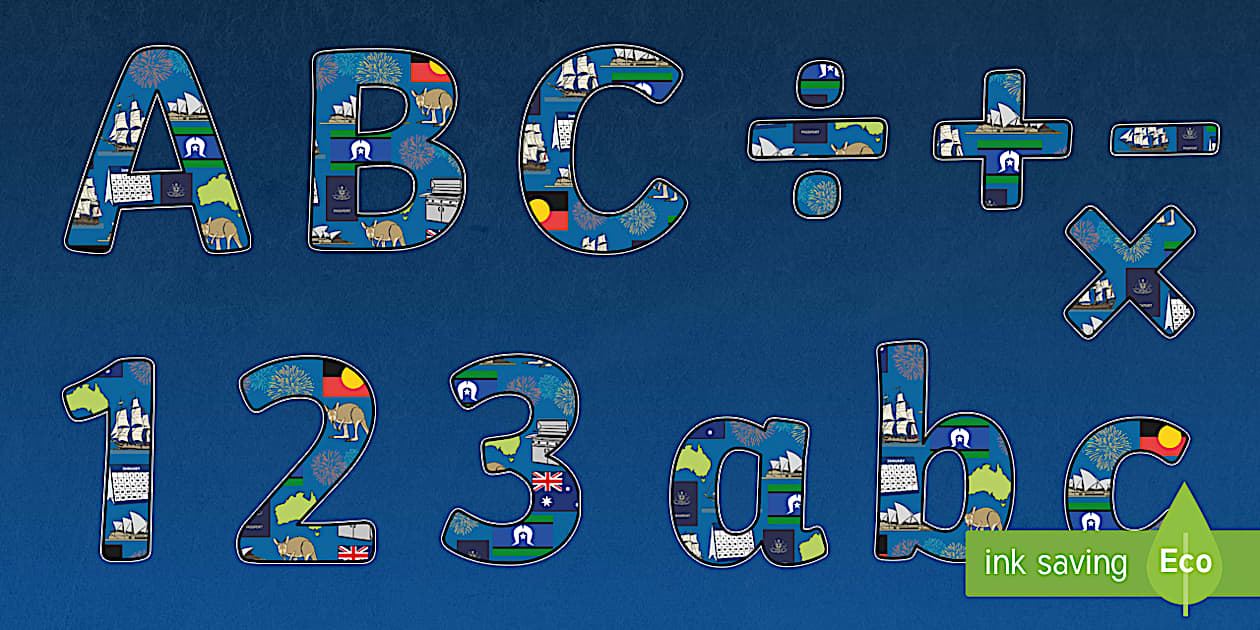 Australia Lettering - Australia Day - HASS (teacher made)
