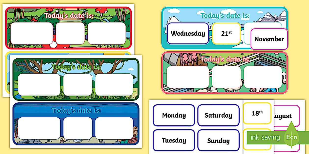Editable Today's Date Desk Mat (teacher made) - Twinkl