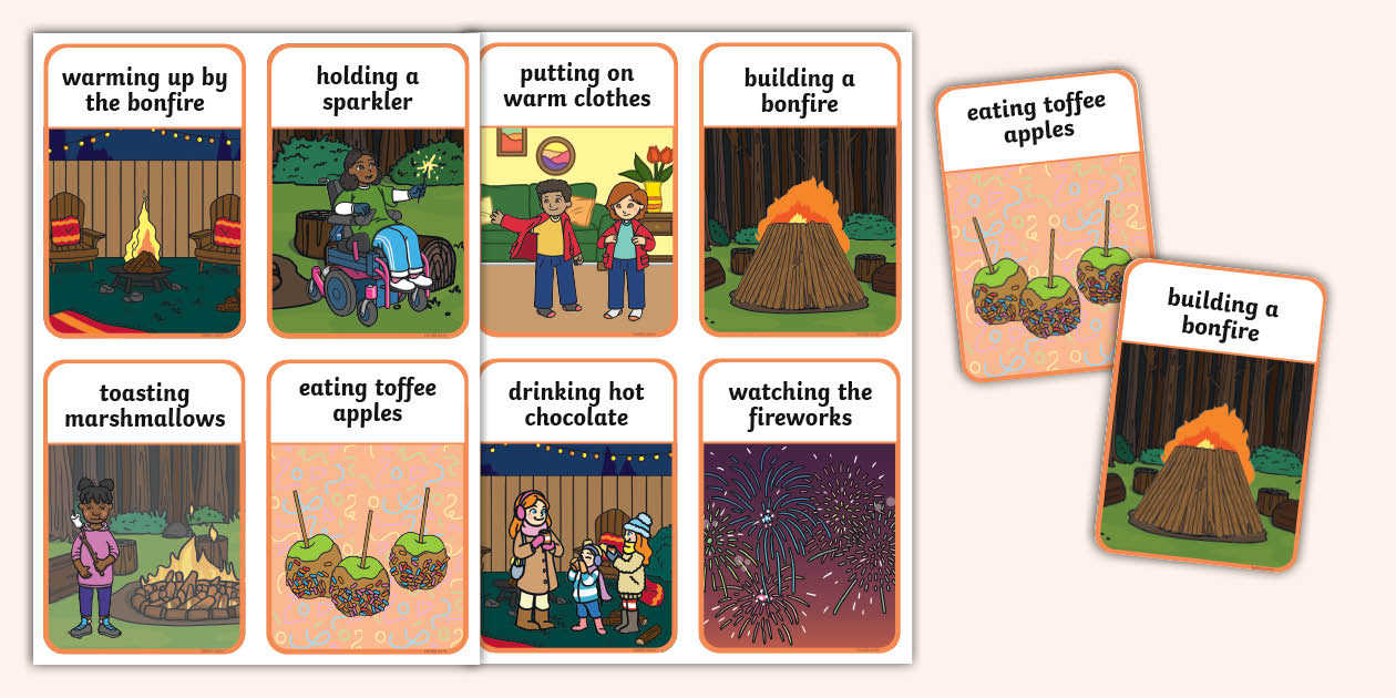 Bonfire Night Act it Out Cards (teacher made) - Twinkl