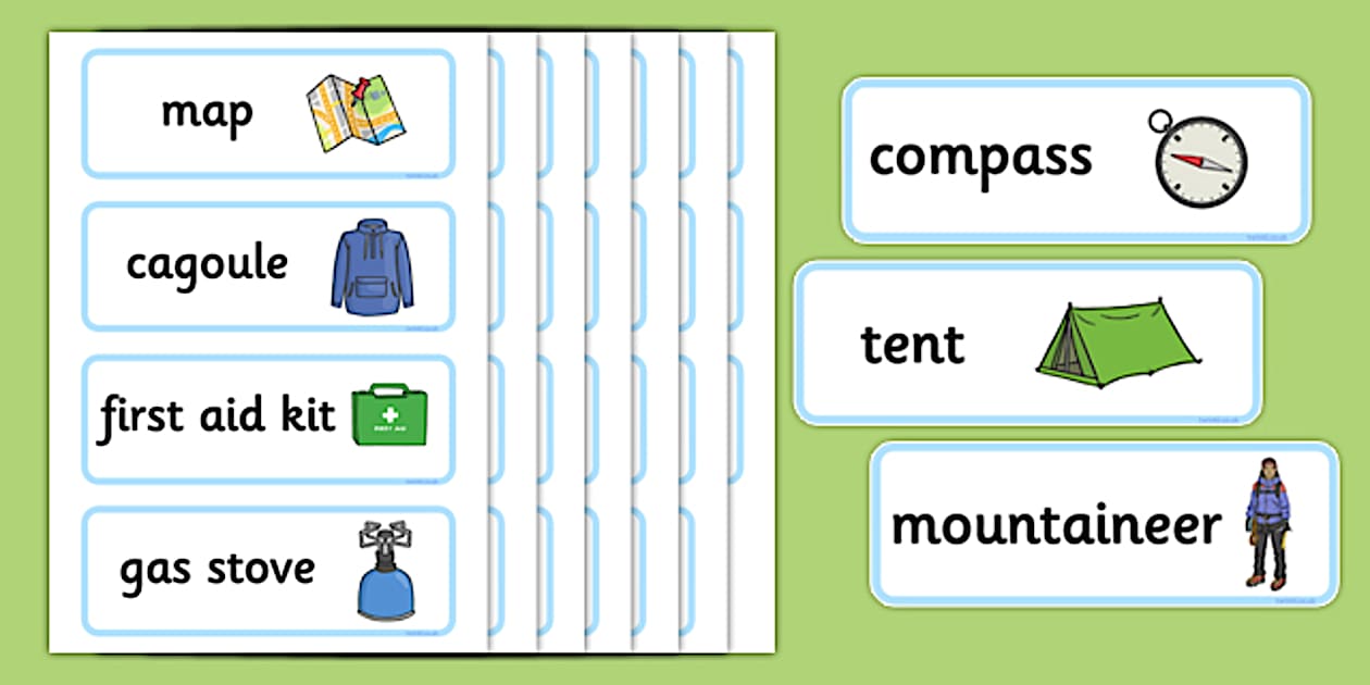 Mountain Survival Topic Word Cards (teacher made) - Twinkl