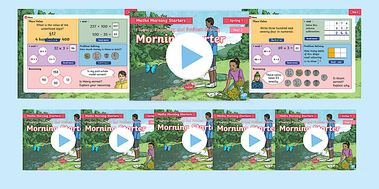 👉 Year 3 Maths Spring Morning Starter Bumper Pack - Twinkl