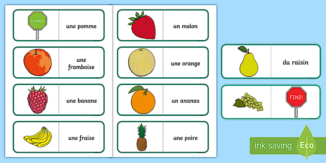 Different Fruit Card Game French (teacher made) - Twinkl