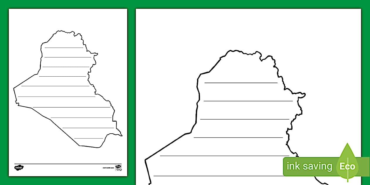 Iraq Writing Template (Hecho por educadores) - Twinkl