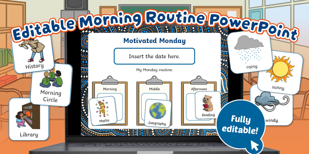 Editable PowerPoint for Morning Routine