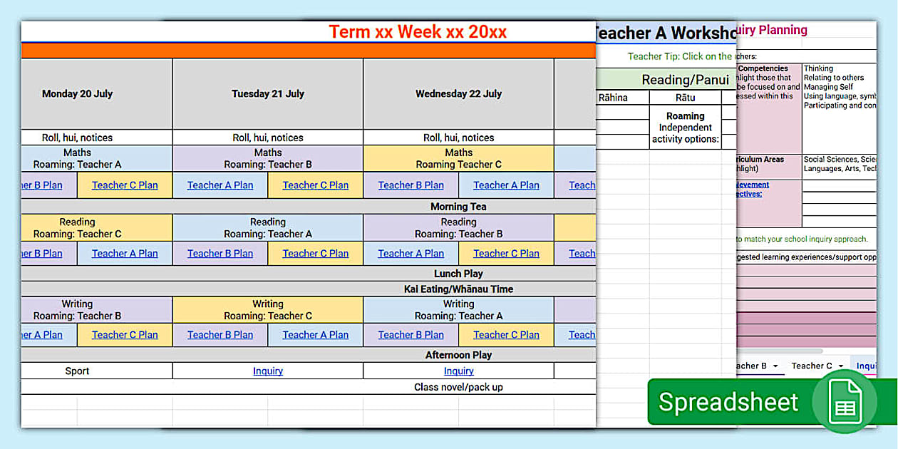 Google Sheets Weekly Planning Template (Collaborative)
