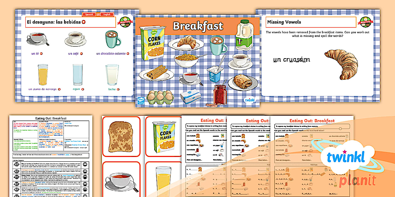 👉 PlanIt Year 5 Spanish Lesson: Breakfast Food and Drinks