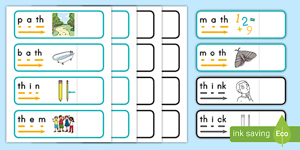 -th Digraphs Read and Reveal Worksheet (teacher made)