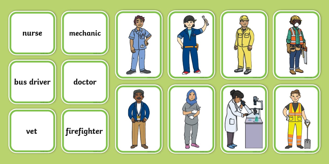 People Who Help Us in Kuwait Matching Cards (teacher made)