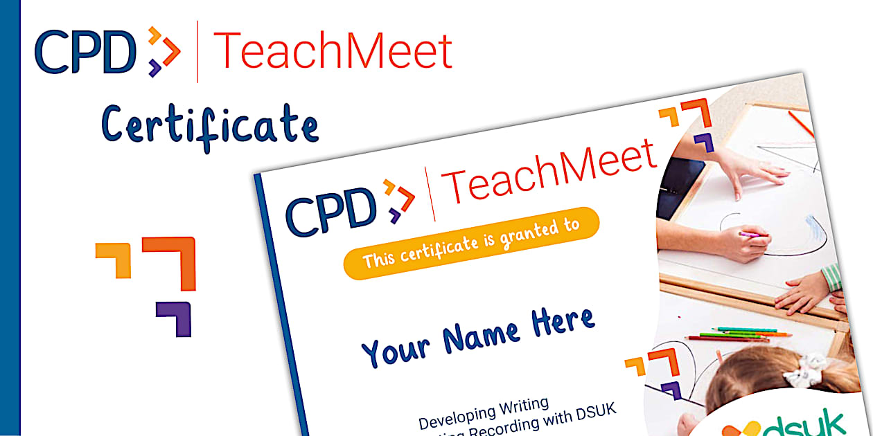 TeachMeet Certificate - Developing Writing and Supporting Recording ...