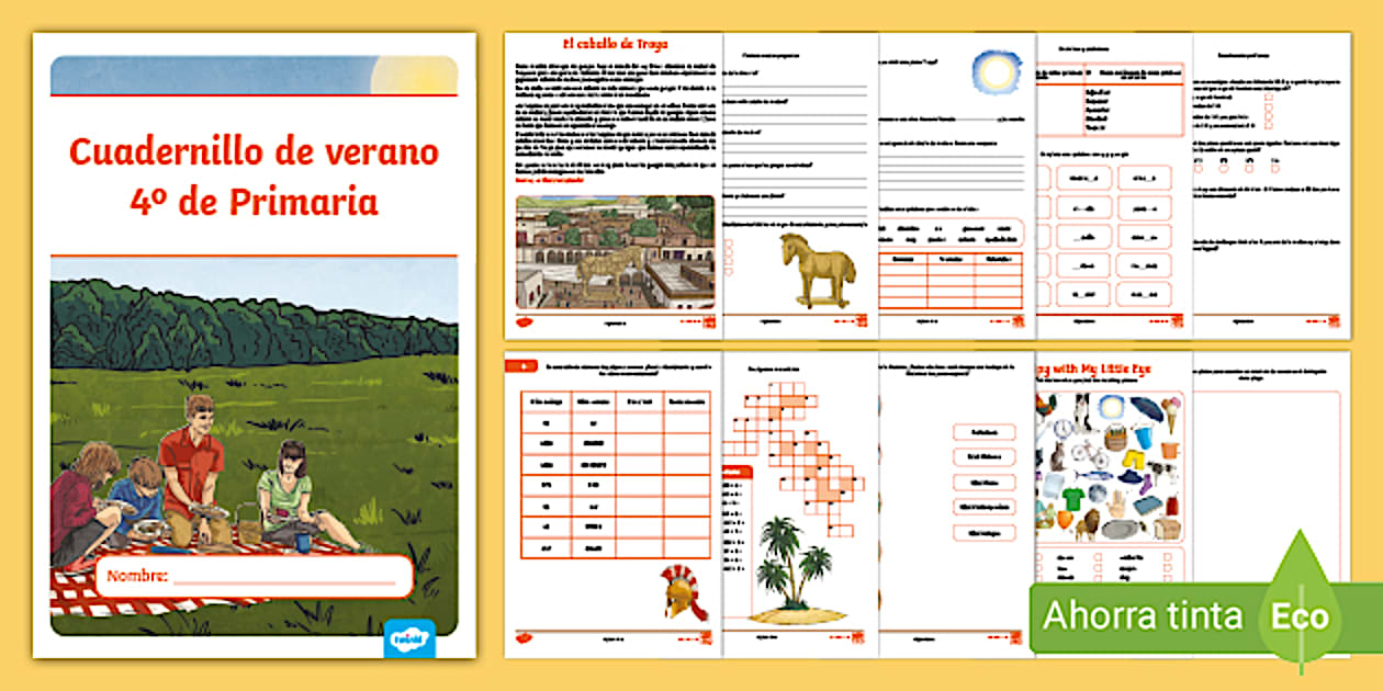 Cuadernillo de Verano: 4º de Primaria (teacher made)