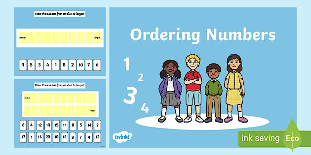 Ordering Numbers 0 10 and 0 20 PowerPoint (Teacher-Made)