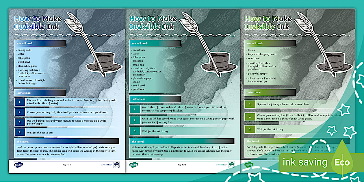 How to Make Invisible Ink (teacher made) - Twinkl