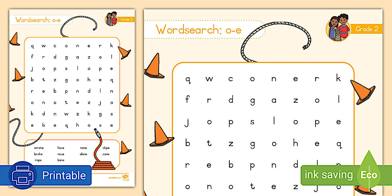 Grade 2 Phonics: o-e Wordsearch (Teacher-Made) - Twinkl
