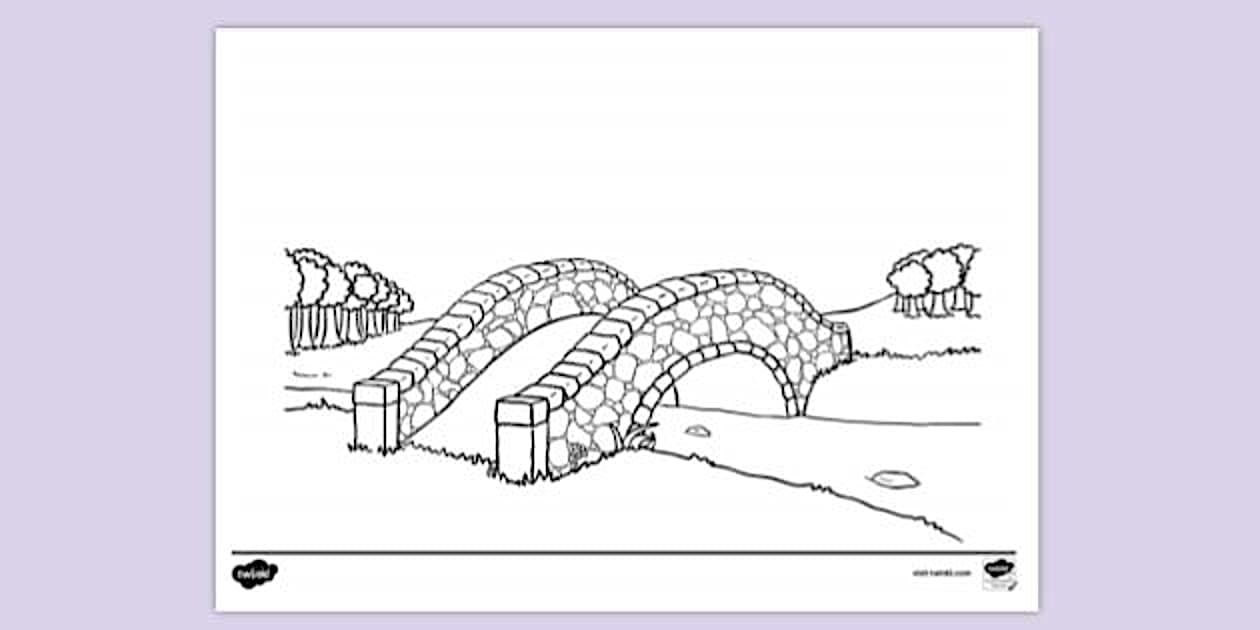 Field with River Colouring | Colouring Sheets - Twinkl