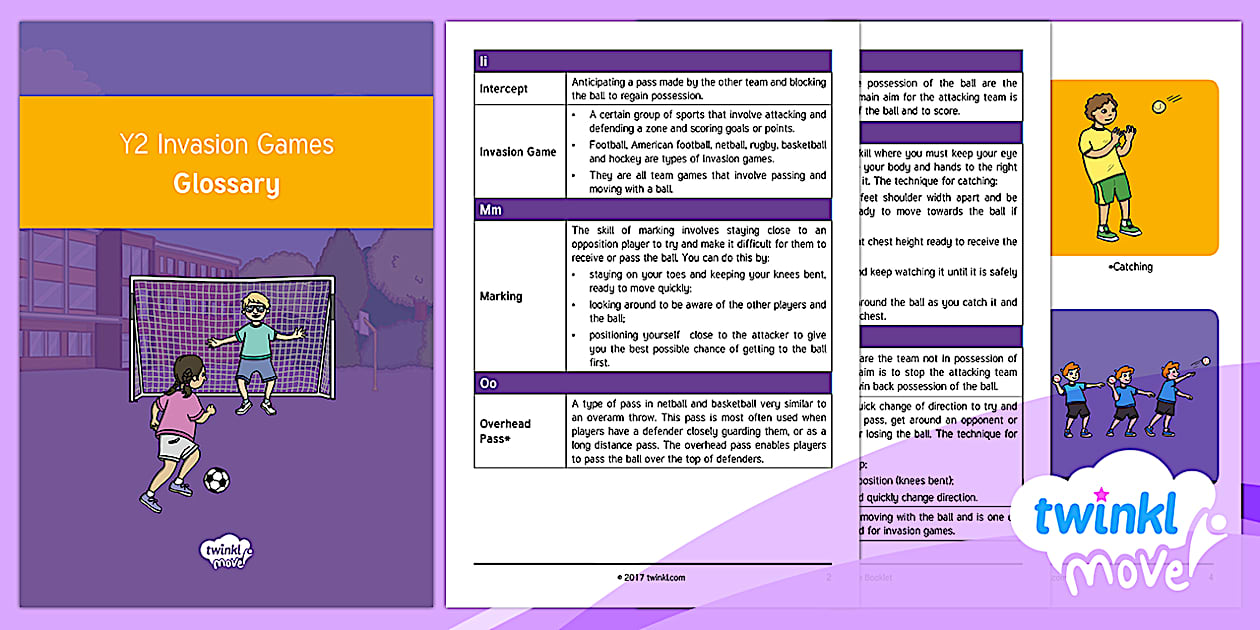 👉 Twinkl Move PE - Year 2 Invasion Games CPD Glossary