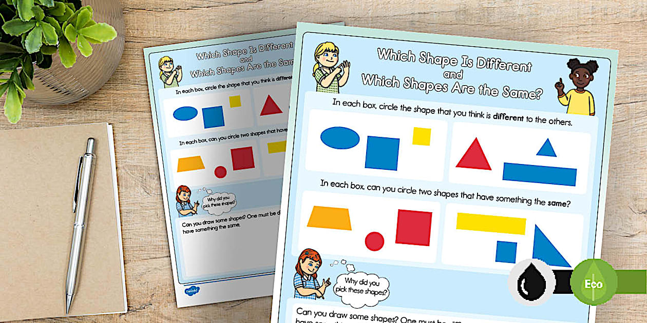 Reasoning About Shapes: Same and Different Worksheet