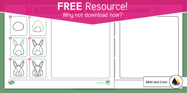 FREE How to Draw a Rabbit Art Activity (teacher made)