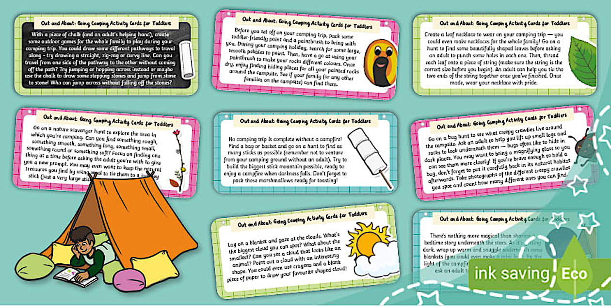 Out and About: Going Camping Activity Cards for Toddlers