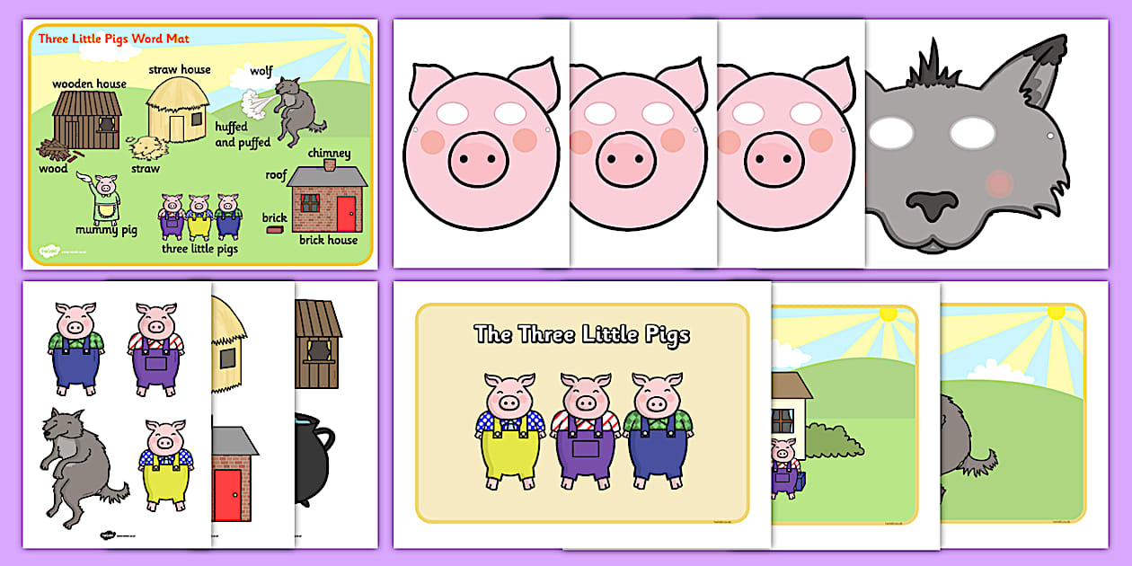 The Three Little Pigs activities - Preschool (teacher made)