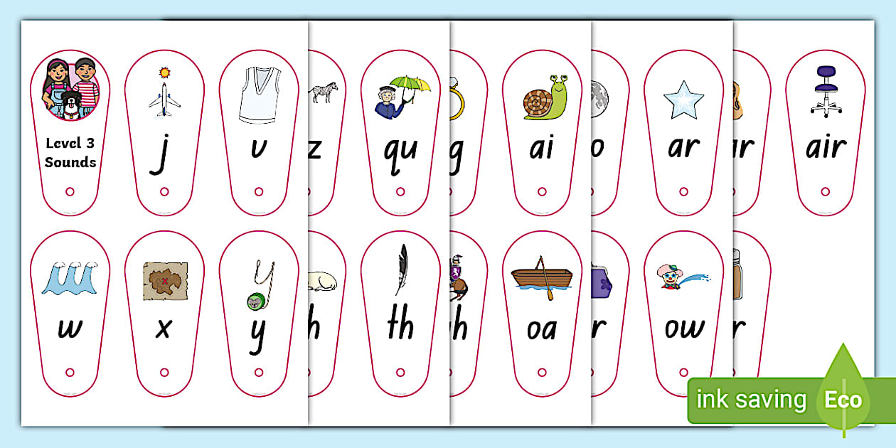 Level 3 Phoneme Fan with Mnemonics (Teacher-Made) - Twinkl