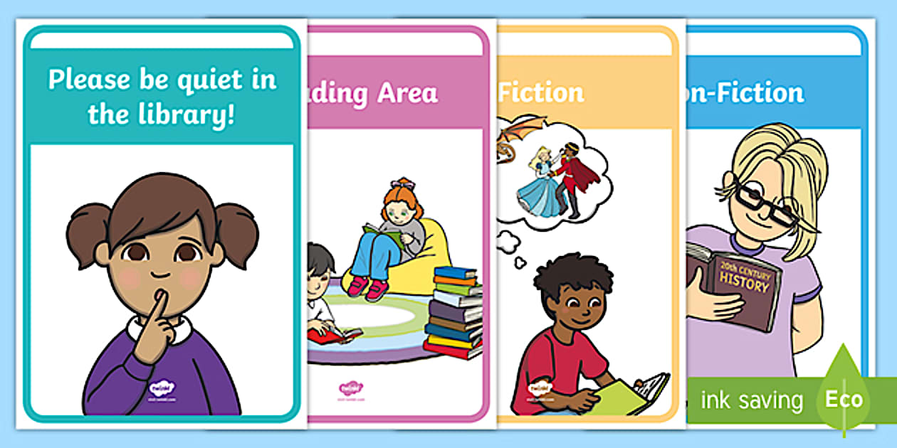 Library Display Posters (teacher made) - Twinkl