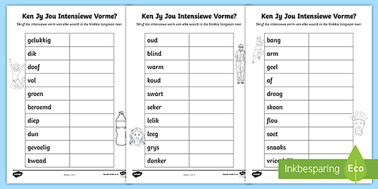 Intensiewe Vorme Aktiwiteit (teacher made) - Twinkl
