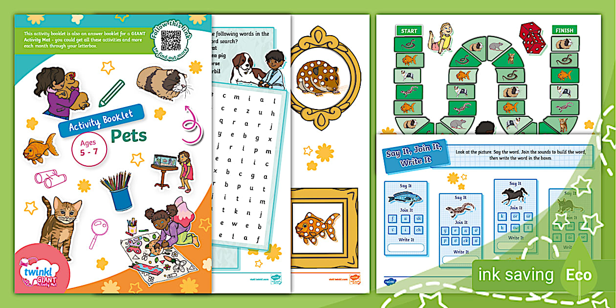 Pets Activity Booklet (Ages 5 - 7) (teacher made) - Twinkl