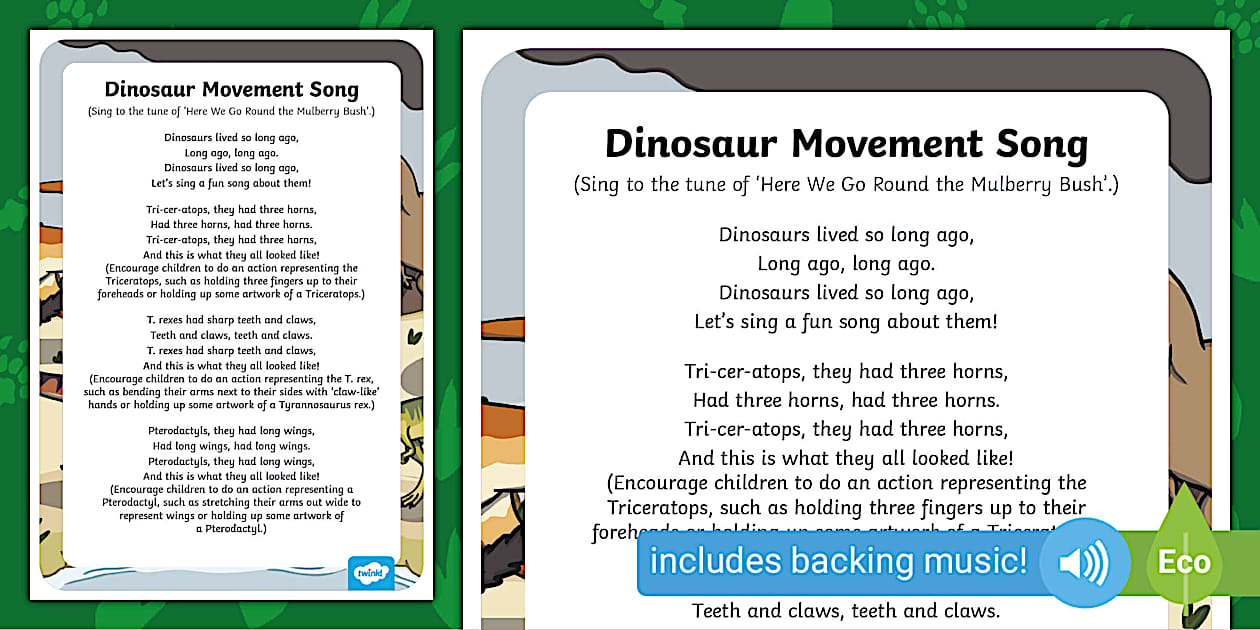 Dinosaurs Movement Song (Teacher-Made) - Twinkl