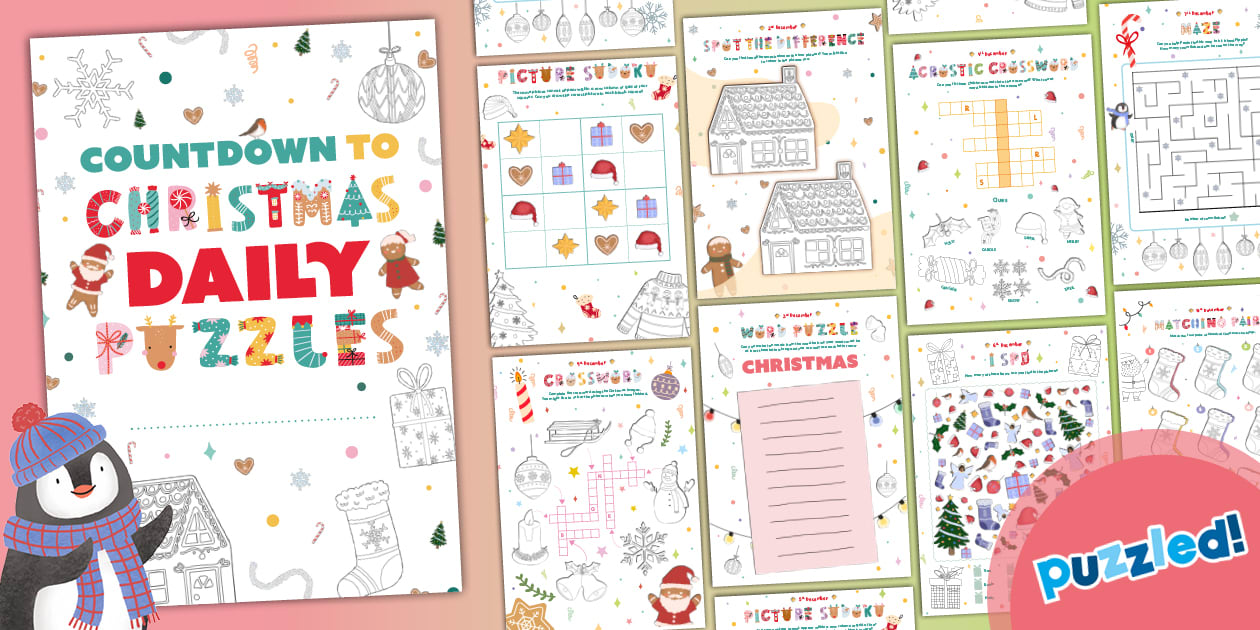 Countdown to Christmas Daily Puzzles | Twinkl Puzzled