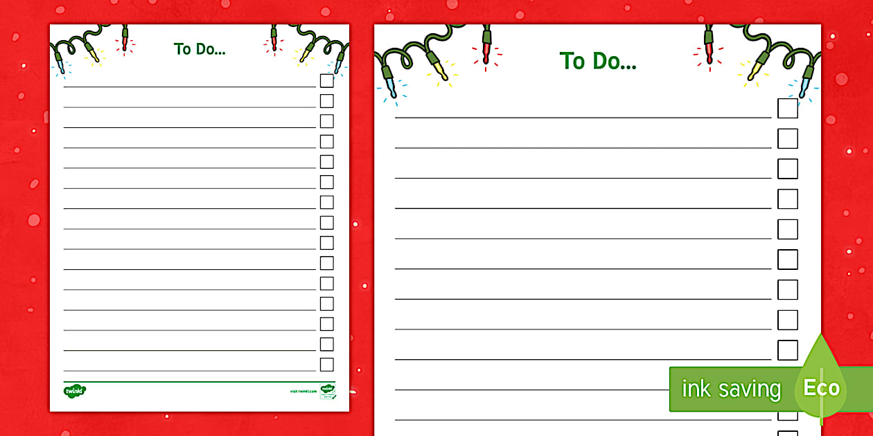 Holiday Season Teacher To Do List (Teacher-Made) - Twinkl