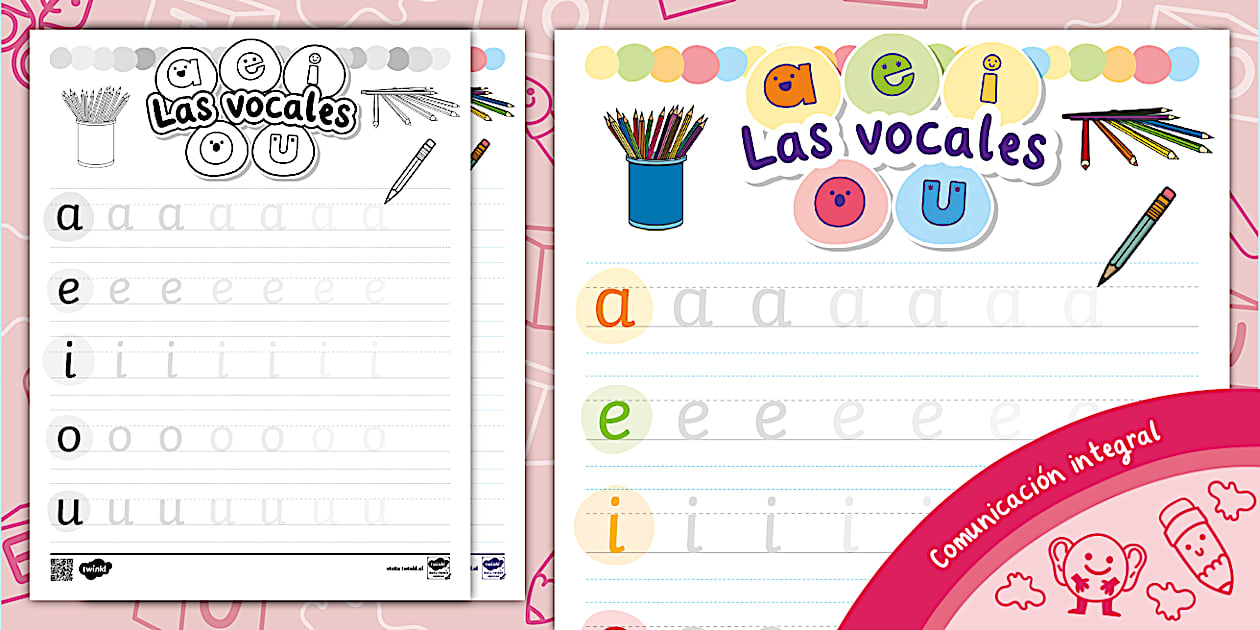 Hoja de Trabajo: Grafomotricidad - Las Vocales