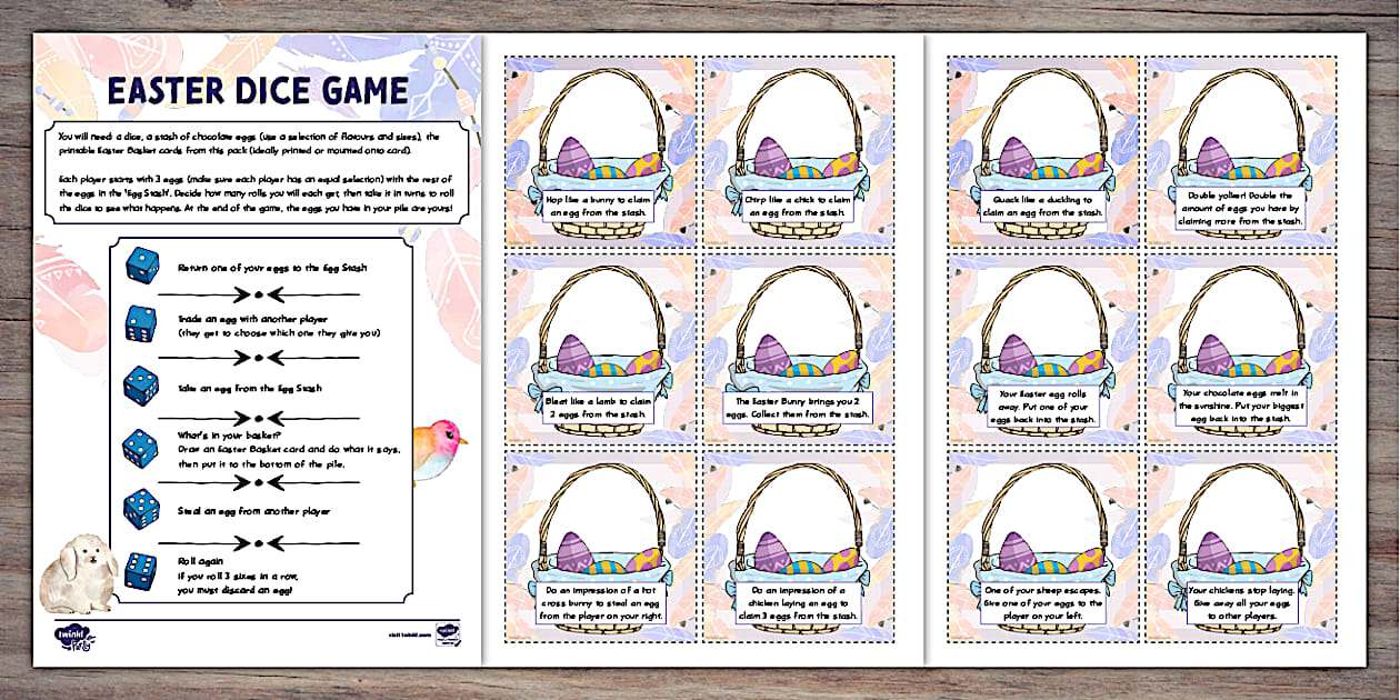 Easter Dice Game | Twinkl Party (teacher made) - Twinkl