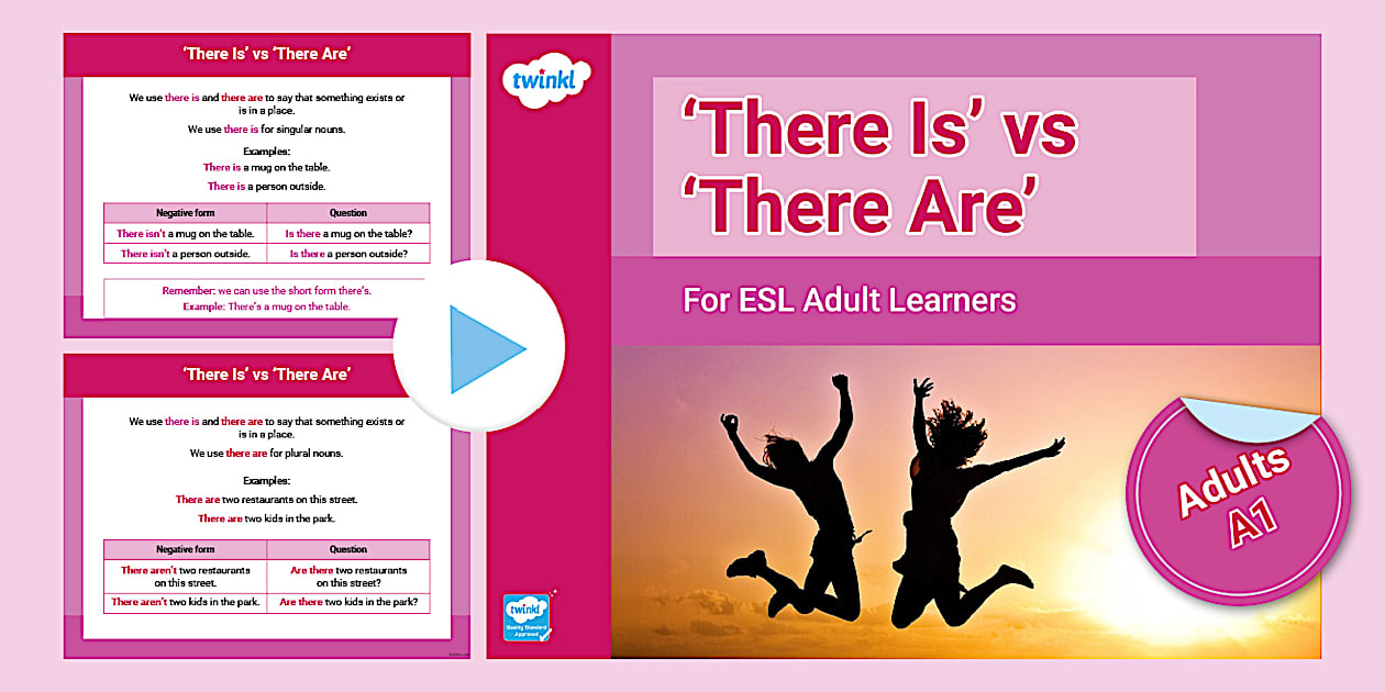 ESL 'There Is' vs 'There Are' Lesson [Adults, A1]