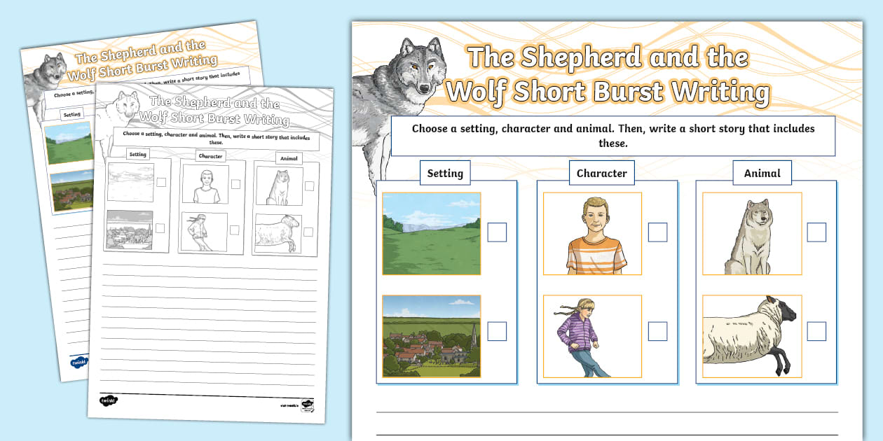 The Shepherd and the Wolf Short Burst Writing Template