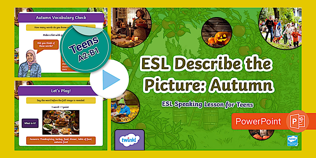 Twinkl ESL Autumn Picture Description (teacher made)