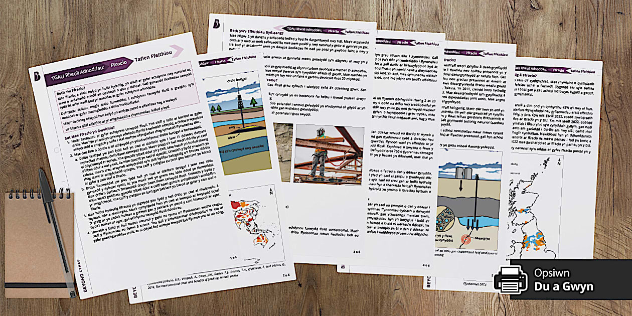 Beyond Cymru TGAU Rheoli Adnoddau: Taflen Ffeithiau Ffracio