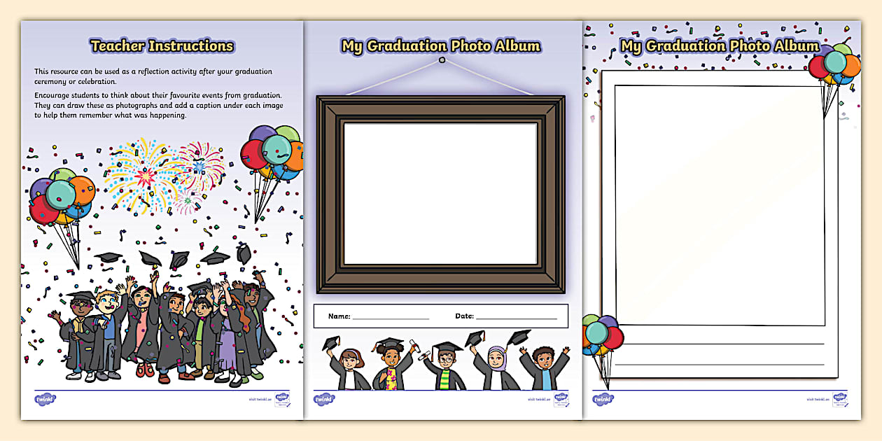 Graduation - My Photo Album (teacher made) - Twinkl
