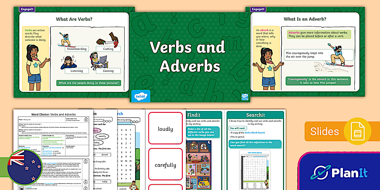 Phase 1 Writing: Word Choice: Verbs and Adverbs - Twinkl