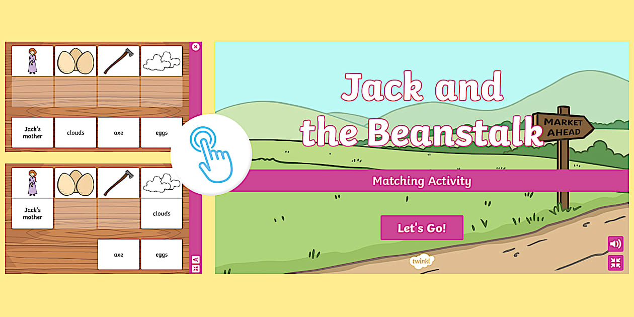 Interactive Jack and the Beanstalk Matching Activity