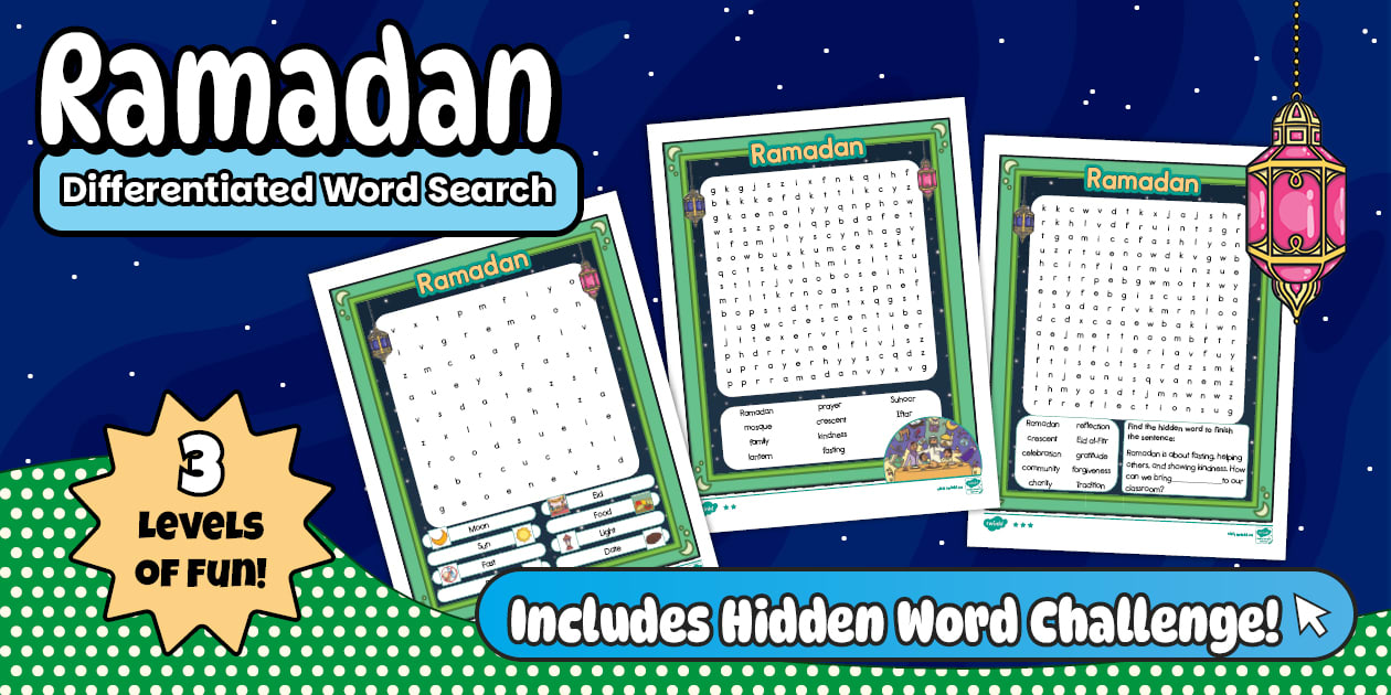 Grade 3 Ramadan Word Search