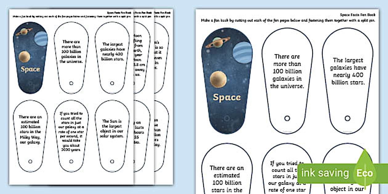 Space Facts Fan Book (teacher made) - Twinkl