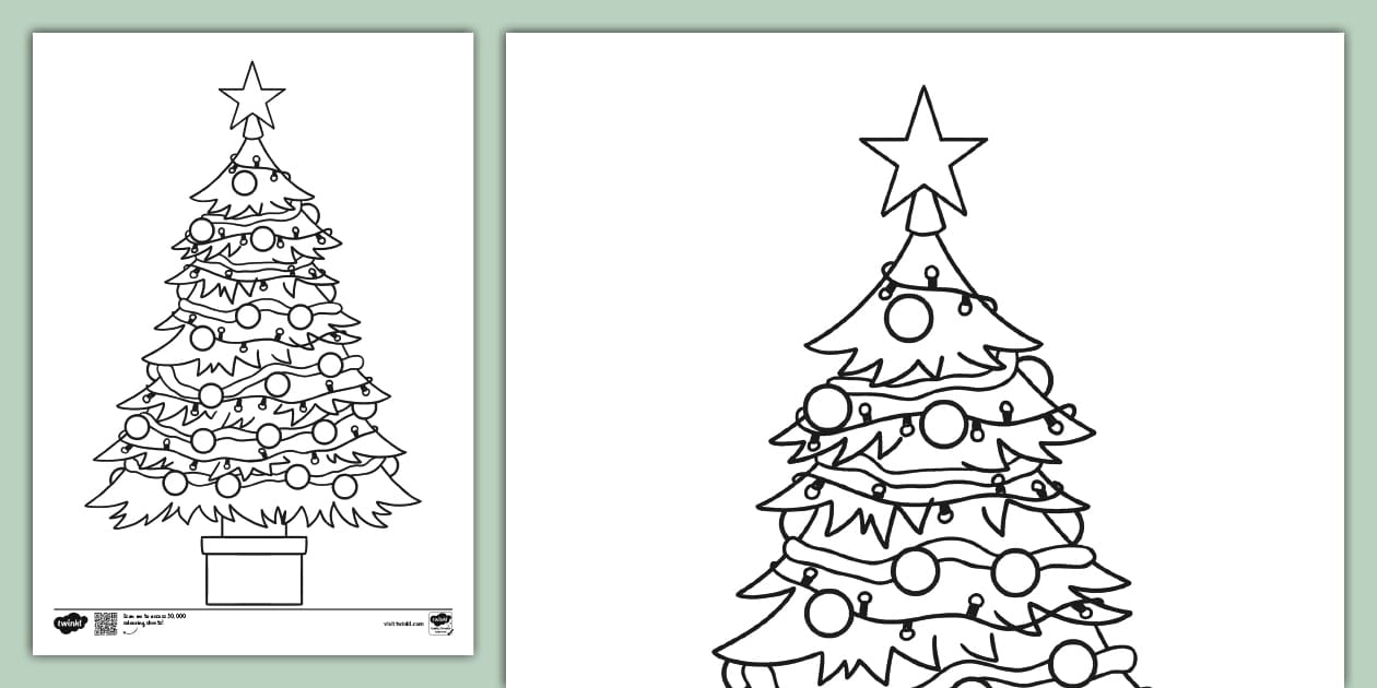 Christmas Tree Colouring | Colouring Sheets (teacher made)