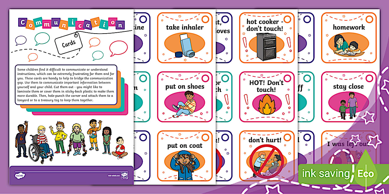Communication Cards (teacher made) - Twinkl