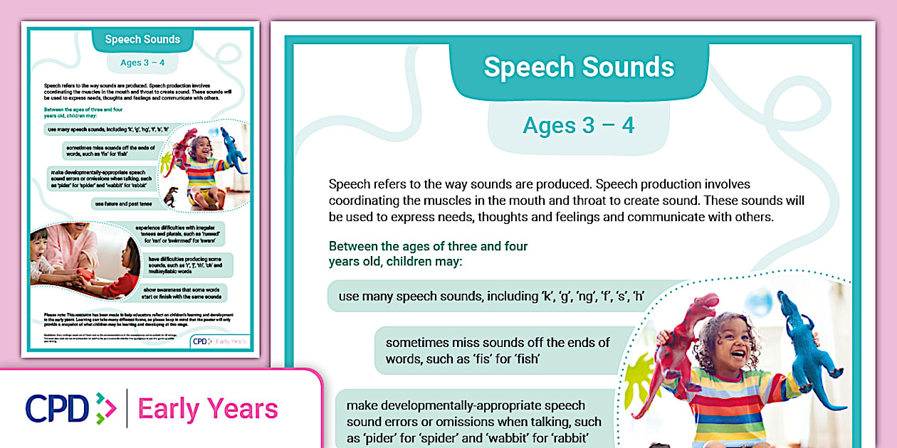 Speech Sounds (Ages 3-4) | EYFS CPD | Twinkl (teacher made)
